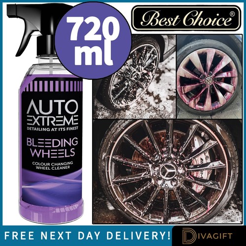 BLEEDING WHEELS SPRAY COLOUR CHANGING ALLOY WHEEL CLEANER AUTO EXTREME ...