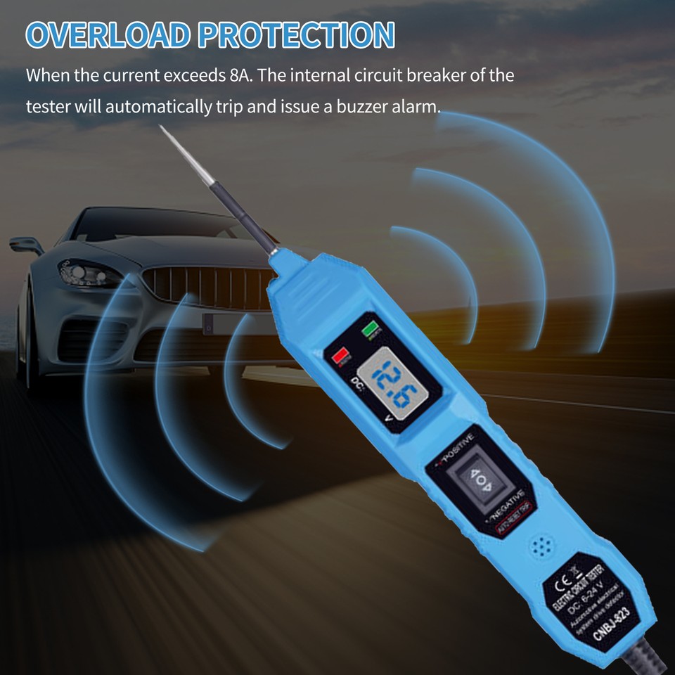 Car Circuit Electrical Tester Vehicle Digital Power Probe Test Device ...