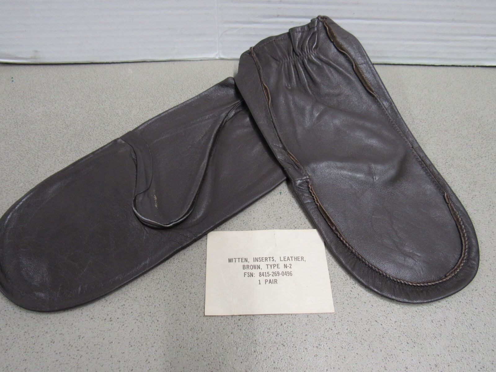 Vietnam Era US Air Force N-2 Leather Survival Mitten Inserts USAF Pilot ...