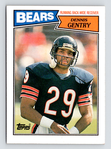 1987 Topps Card, #49 Dennis Gentry, Chicago Bears | eBay