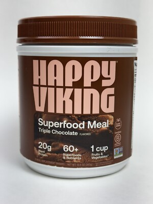Happy Viking Triple Chocolate Protein Superfoods Powder 12.8 OZ - EXP ...