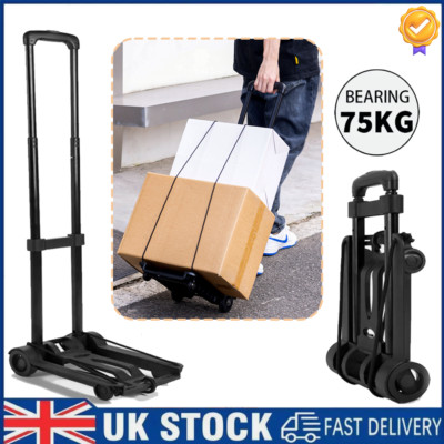 Heavy Duty Folding Lightweight Hand Sack Trolley Cart Wheel Truck ...