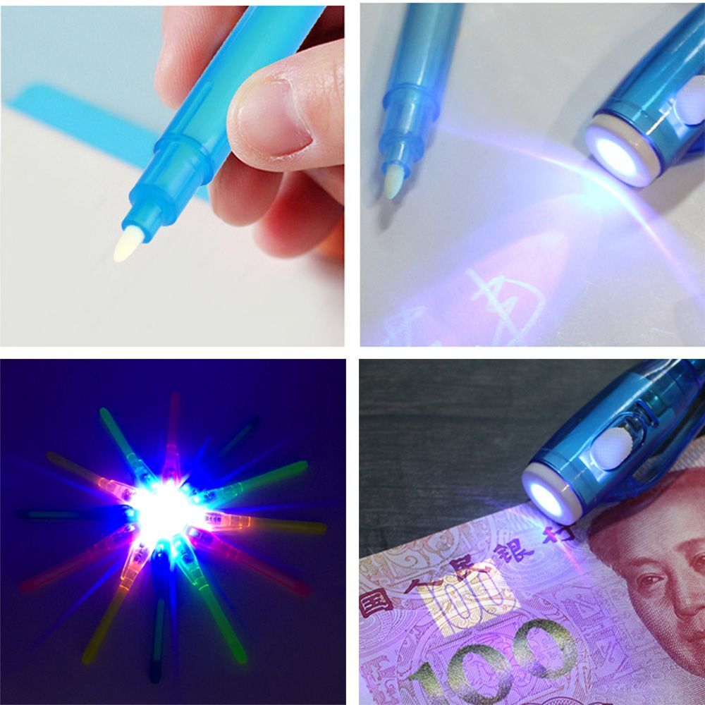 Stationery Waterproof Combo 2 In 1 Painting Marker Invisible Ink Pen UV ...