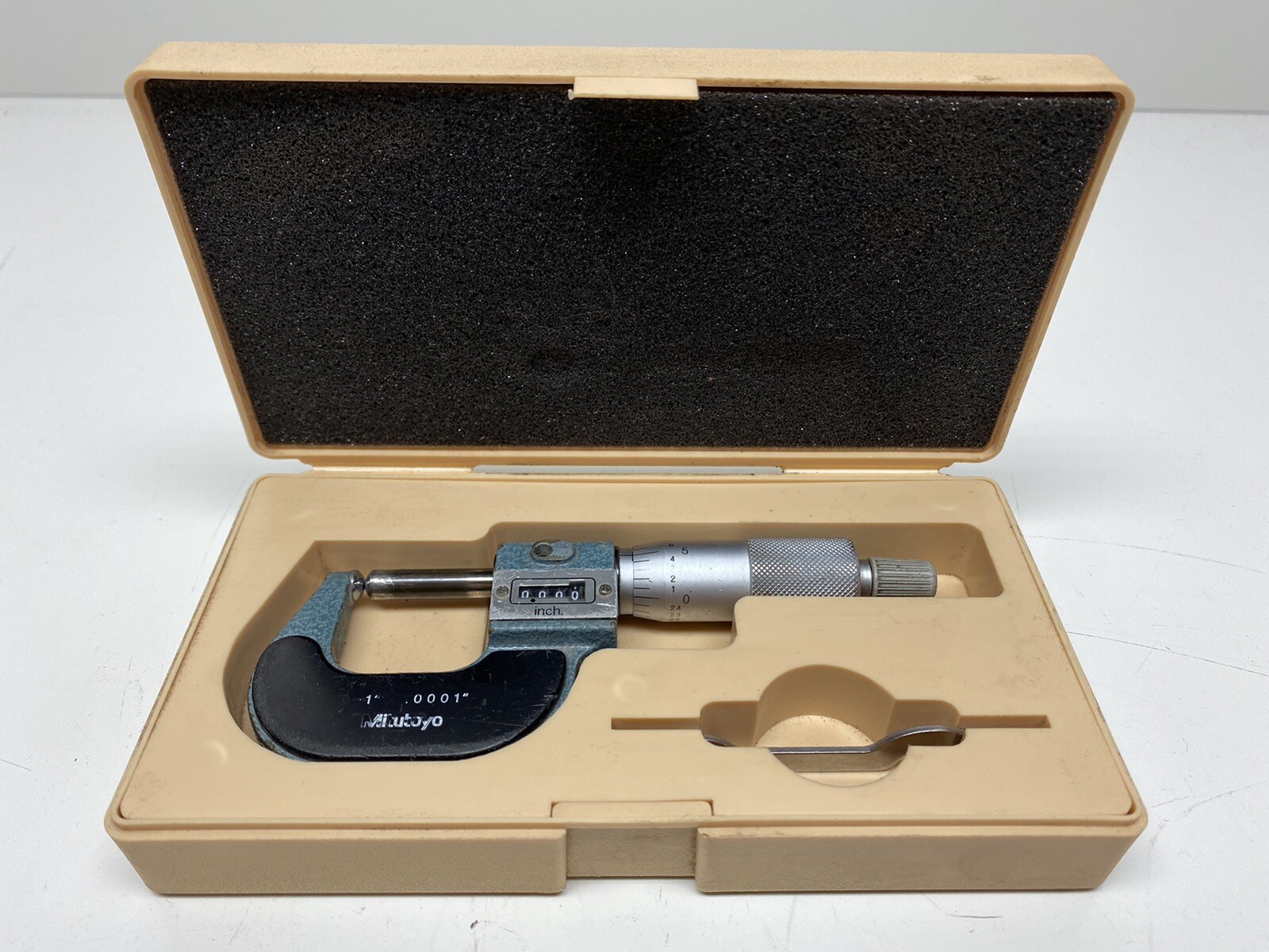 Mitutoyo 0-1" Spherical Anvil Spindle Digit Counter Micrometer 295-253 ...