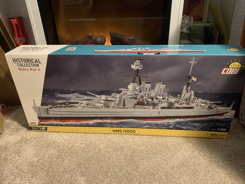 COBI WW2 Warships HMS Hood Battlecruiser Navy Ship Model Building Block ...