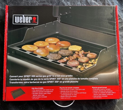 Weber Full Size Rectangular Griddle Spirit 300 Series Carbon Steel ...