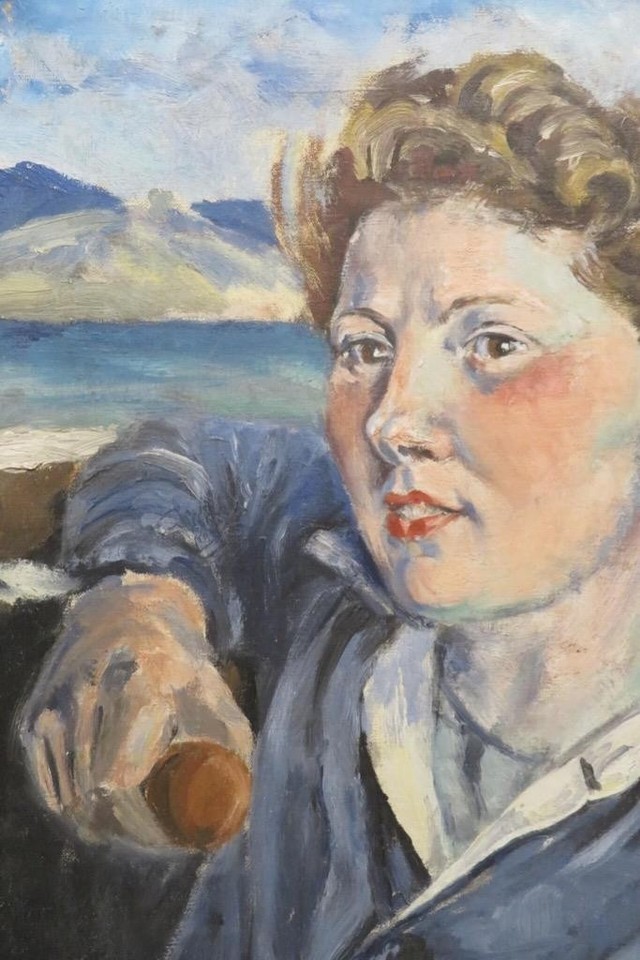 Margaret Nicholson (1886-1972) ENGLISH MID 20thC PORTRAIT OF A LADY oil ...