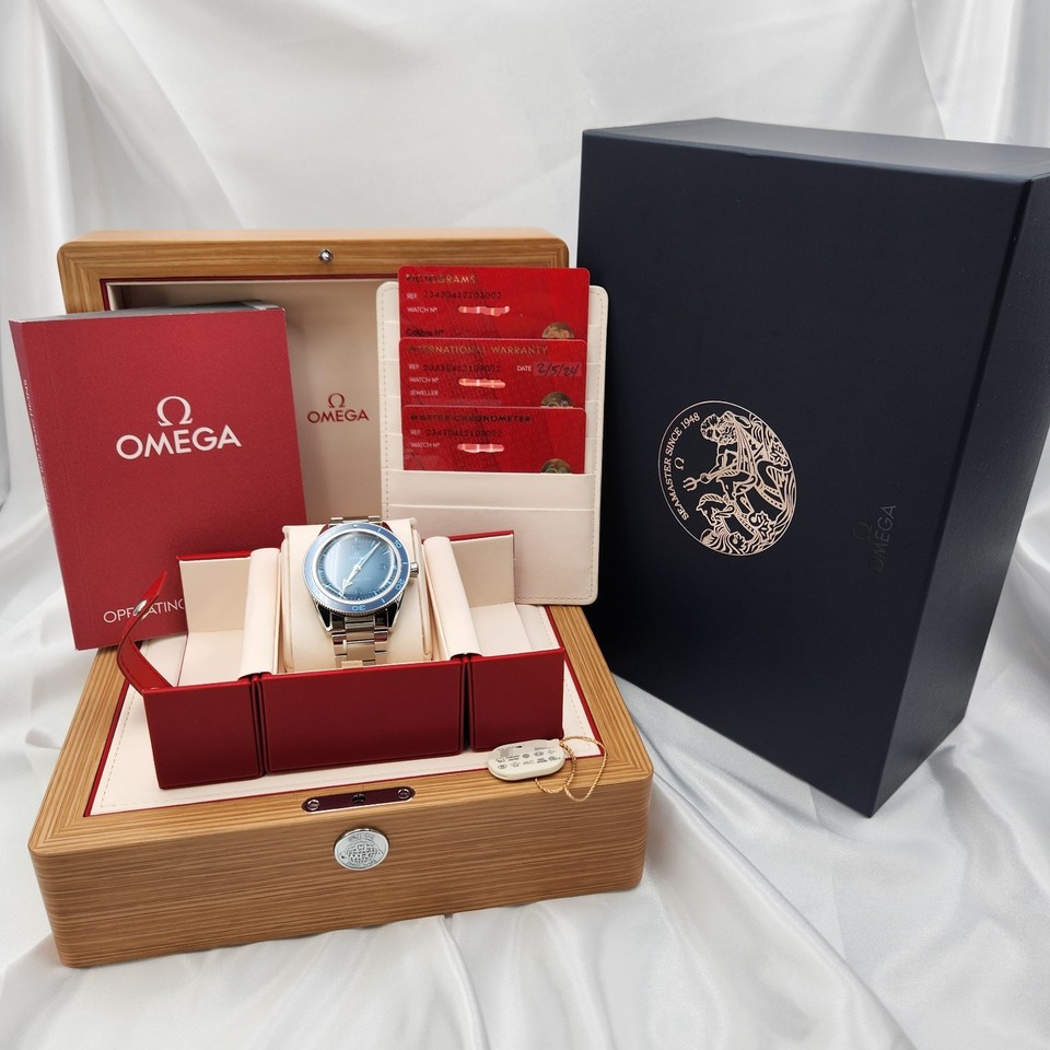 OMEGA Seamaster 300 "Summer Blue" 75th Anniversary 234.30.41.21.03.002 ...