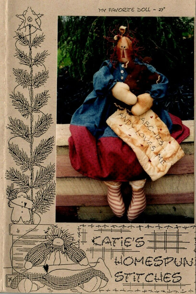 My Favorite Doll Sewing Pattern Primitive Country Cottage Raggedy Ann ...