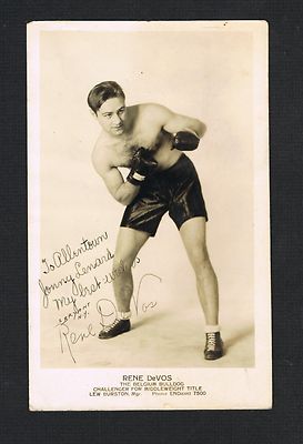 OLD RARE BELGIUM World Champion RENE DEVOS vintage signed boxing photo boxer | eBay
