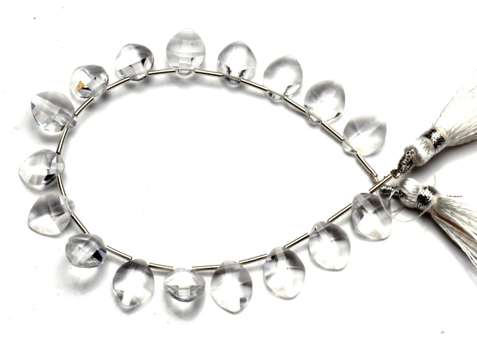 Rock Crystal Color Hydro Quartz Faceted 10x8MM Size Briolette Shape ...