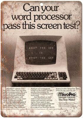 MicroPro Word Processor WordStar Ad Vintage Reproduction Metal Sign D79 ...