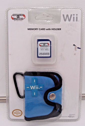 Official OEM Nintendo Wii 256 MB Memory Card with Holder (Blue) (Tub 2 ...