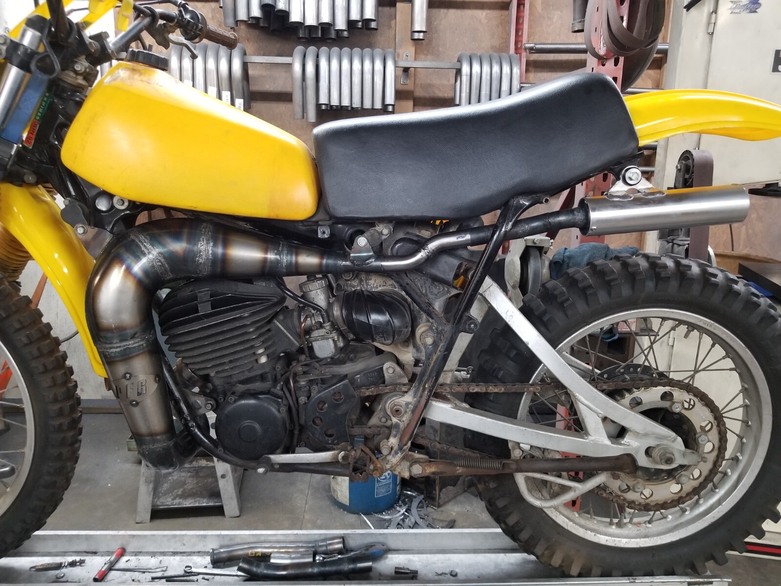 1978 YAMAHA YZ250 PFR PERFORMANCE REV PIPE & MUFFLER VINTAGE AHRMA | eBay