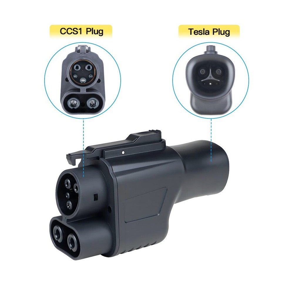 NACS Tesla Adapter to CCS1 For Ford Mach-E F150 Rivian Chevy Bolt ...