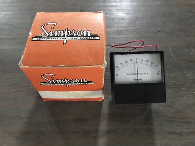 Simpson DC Microamperes 50-0-50 | eBay