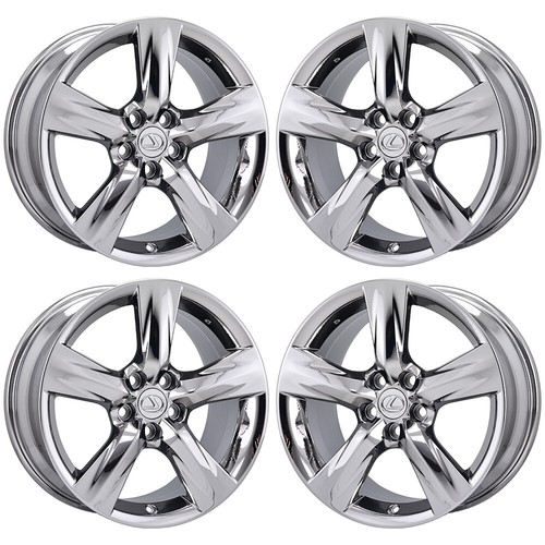18" LEXUS IS250 IS350 BRIGHT PVD CHROME WHEELS RIMS FACTORY OEM SET ...