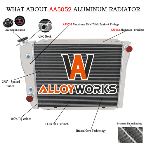 3Row Aluminum Radiator For Ford Falcon XA-XE Fairmont Cleveland V8 302/ ...