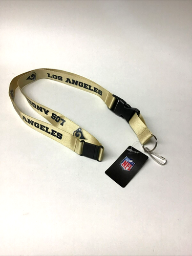 Los Angeles Rams Lanyard Keychain Gold Premium 2-Sided W/Clip NFL ...