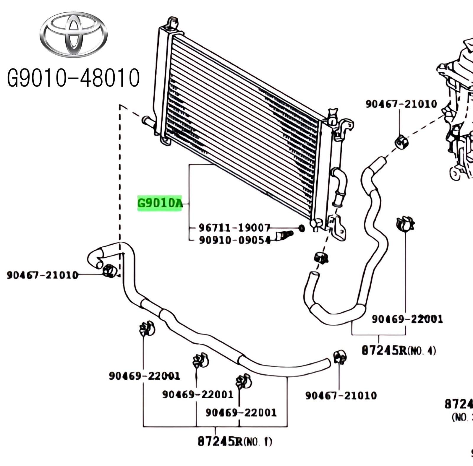 NEW OEM Toyota Genuine 2006-2008 Lexus RX400h Radiator Assy G9010-48010 ...