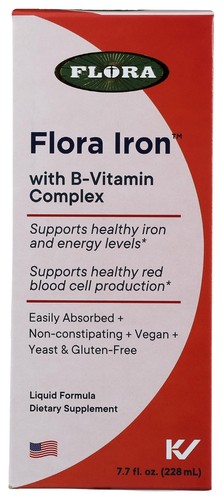 Flora Iron with B-Vitamin Complex Dietary Supplement, Liquid Formula ...