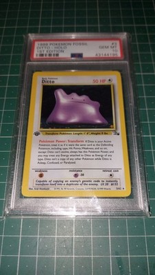 ditto 3/62 fossil 1st Edition PSA 10 Pokemon Card | eBay