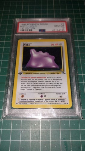 ditto 3/62 fossil 1st Edition PSA 10 Pokemon Card | eBay