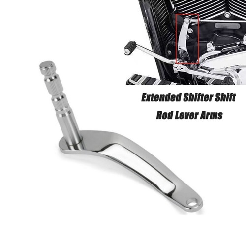 Chrome Gear Extended Shifter Shift Rod Lever Arm For Harley Deluxe FLDE ...
