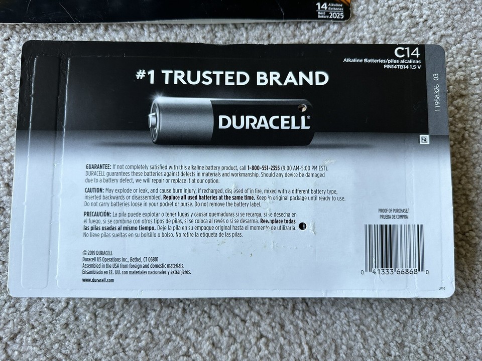 Duracell C14 Alkaline Batteries, 23 count 41333668680 | eBay