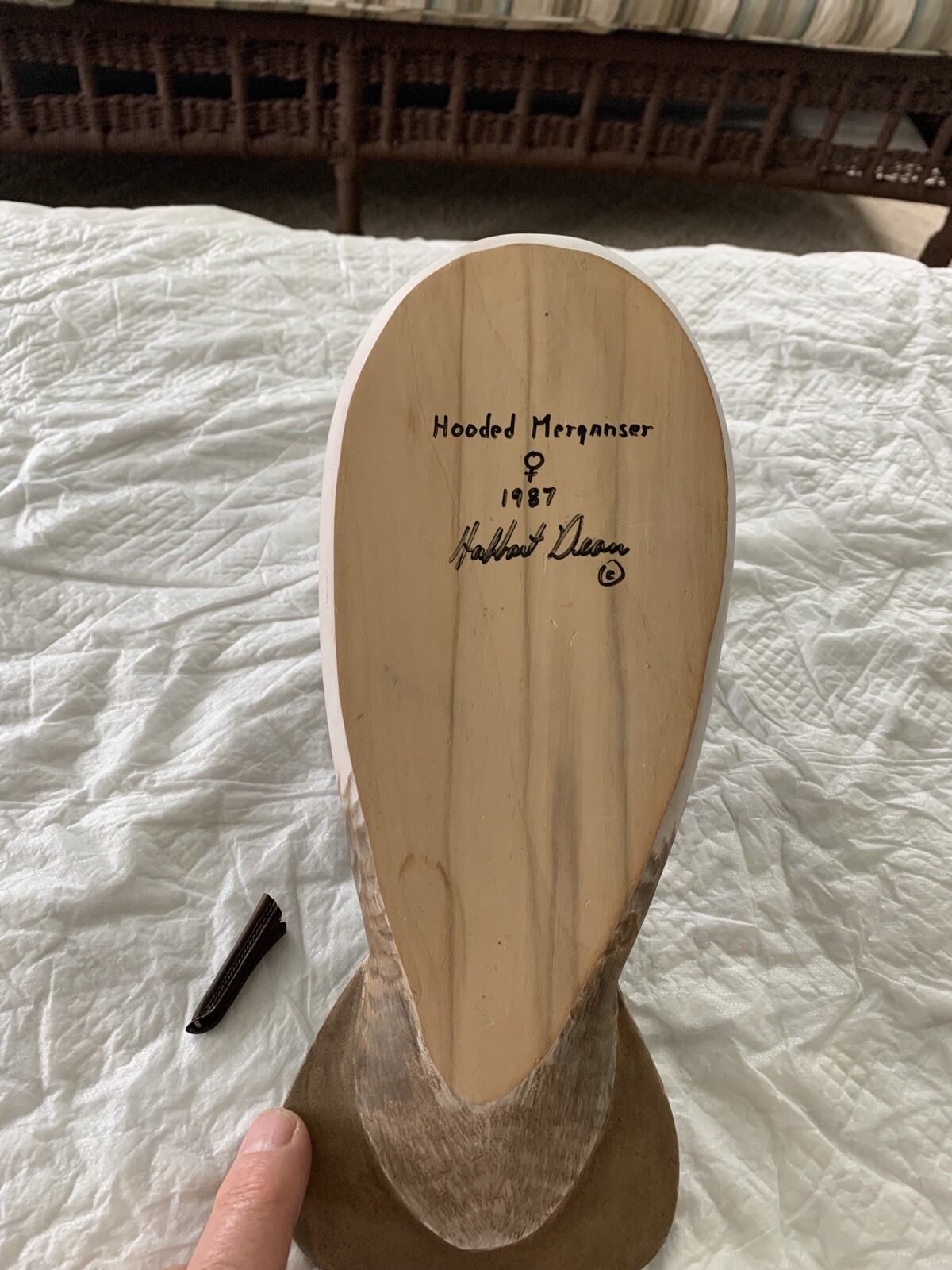 Vintage Halbert Dean Hooded Merganser Duck Decoy, 1987 | eBay