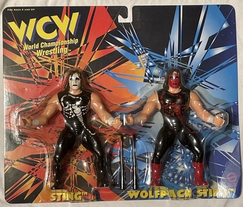 Vtg WCW OSFTM KB TOYS Exclusive STING 2-pack NWO/Wolfpack MOC! WWE TNA ...