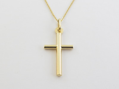 14k Yellow Gold Children's Cross Pendant Necklace 16" | eBay