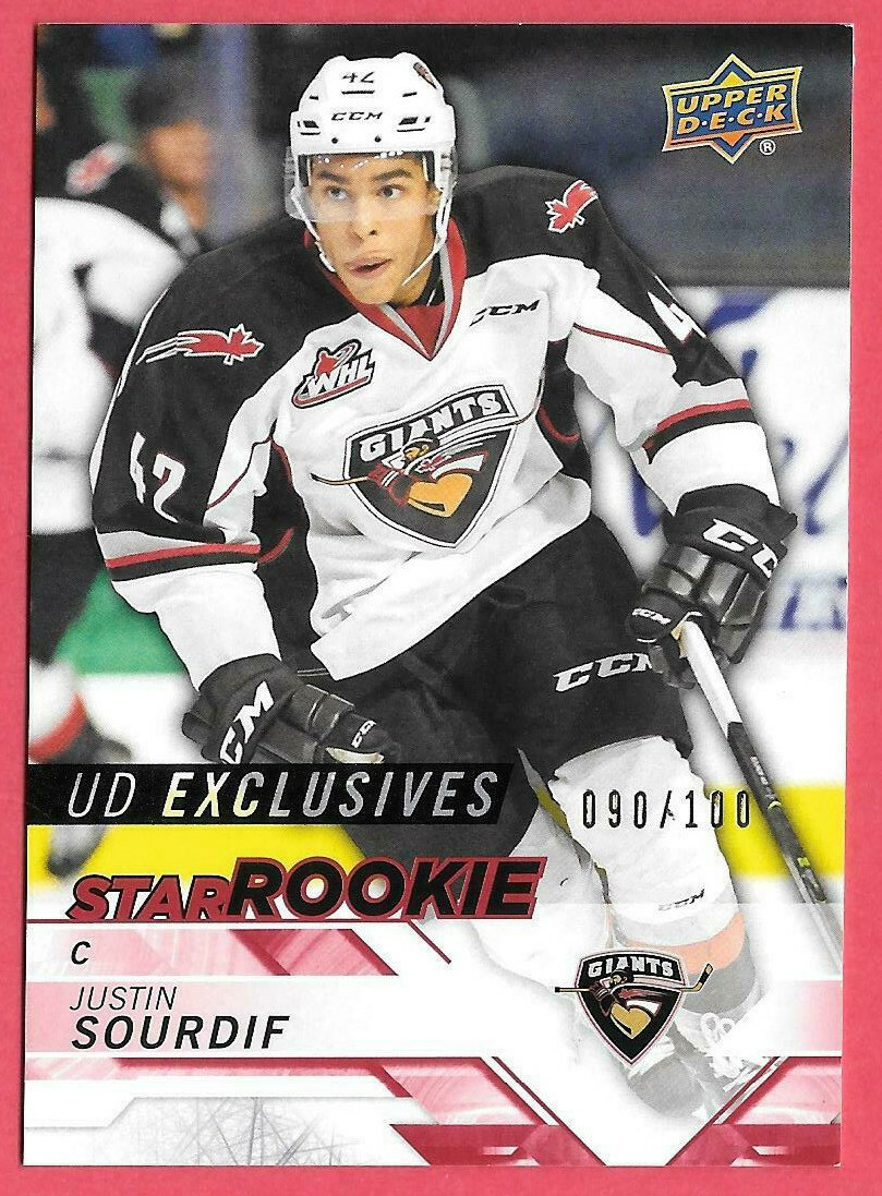 2018-19 Upper Deck CHL - Star Rookies Justin Sourdif #386 Exclusives ...
