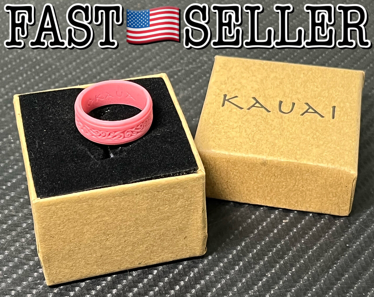 KAUAI Silicone Wedding Ring, Safe & Comfort Ring - Rose, Size 6 - NEW ...
