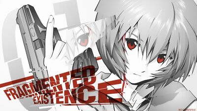 Anime neon genesis evangelion ayanami rei gun girls with Playmat Game ...