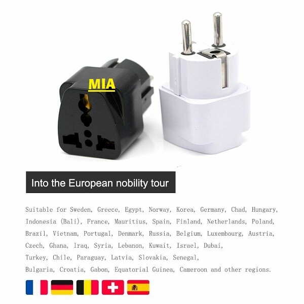4-PK Germany Universal Travel Adapter Charger Converter Power Plug ...