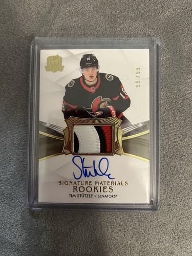 2020-21 UD The Cup Signature Materials Rookie Patch Auto 🔥 Tim Stutzle ...