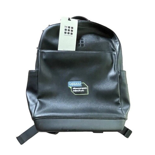 NWT Moleskine Brand Pro Backpack Classic Leather Collection Black Adult ...