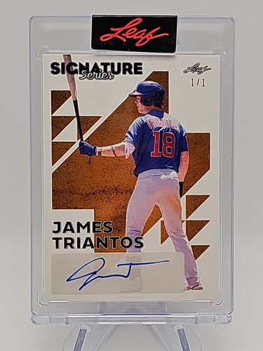 James Triantos 1/1 Autograph Gold Rookie 2023 Leaf Signature Series ...