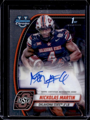 2024 Bowman Chrome University Nickolas Martin Prospect Auto #PA-NMA | eBay
