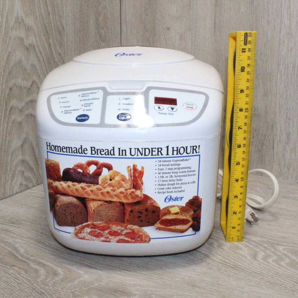 Oster Homemade Bread Maker 5838 Express Bake 2 lb Bread Loaf Under an ...