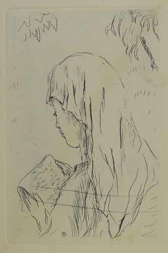 Pierre Bonnard Etching, "Jeune Fille Lisant" (Young Girl Reading) 1930/ ...