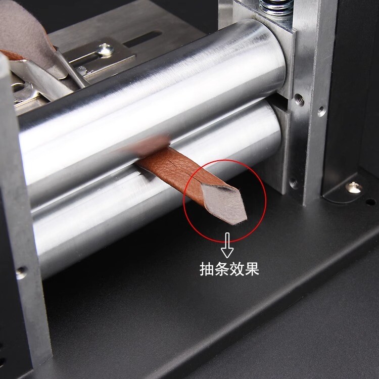 Small Electric Leather Drawing Machine Hand Crank Leather Strip Machine ...