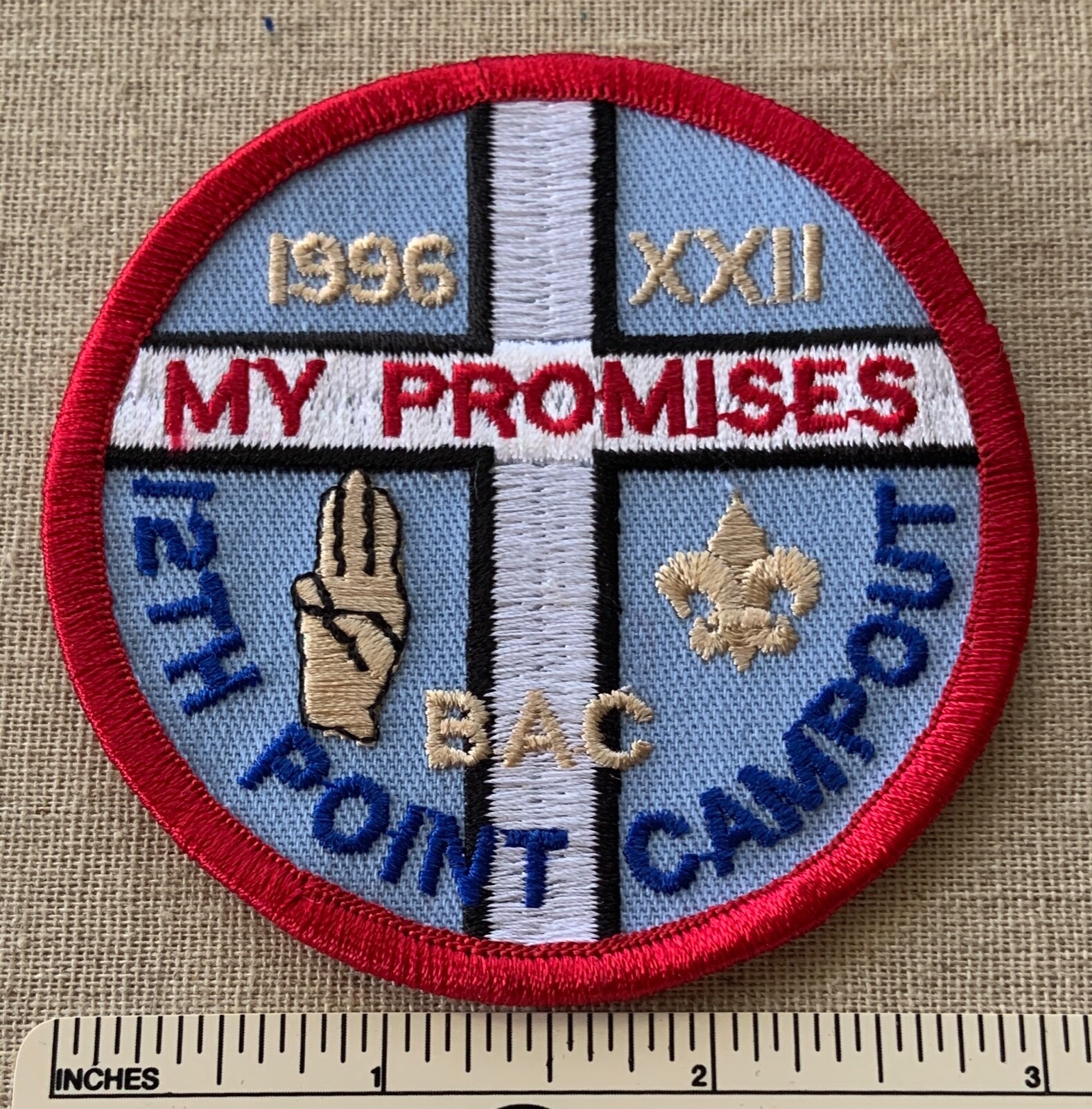 1996 BALTIMORE AREA COUNCIL 12th Point Boy Scout PATCH BSA BAC ...