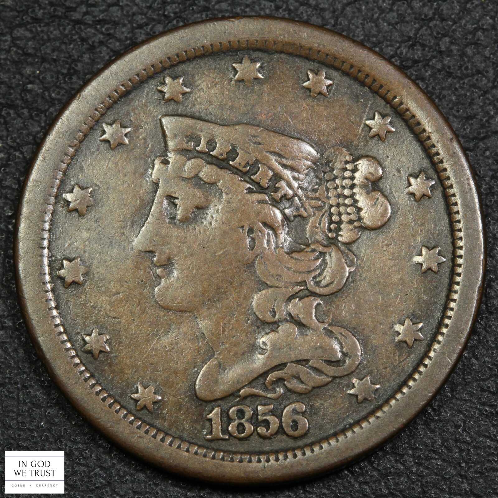 1856 Braided Hair Copper Half Cent 1/2C - Damage | eBay