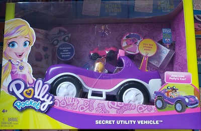 Polly Pocket Adventure Secret Utility Vehicle SUV car Purple With mini ...