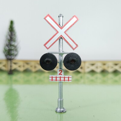 2 x HO scale Canadian railroad grade crossing signals LED made 2 tracks ...