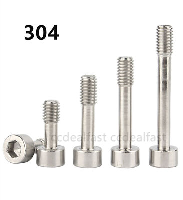 304 Stainless Steel Hex Socket Bolts Cap Head Screws With Waisted Shank ...