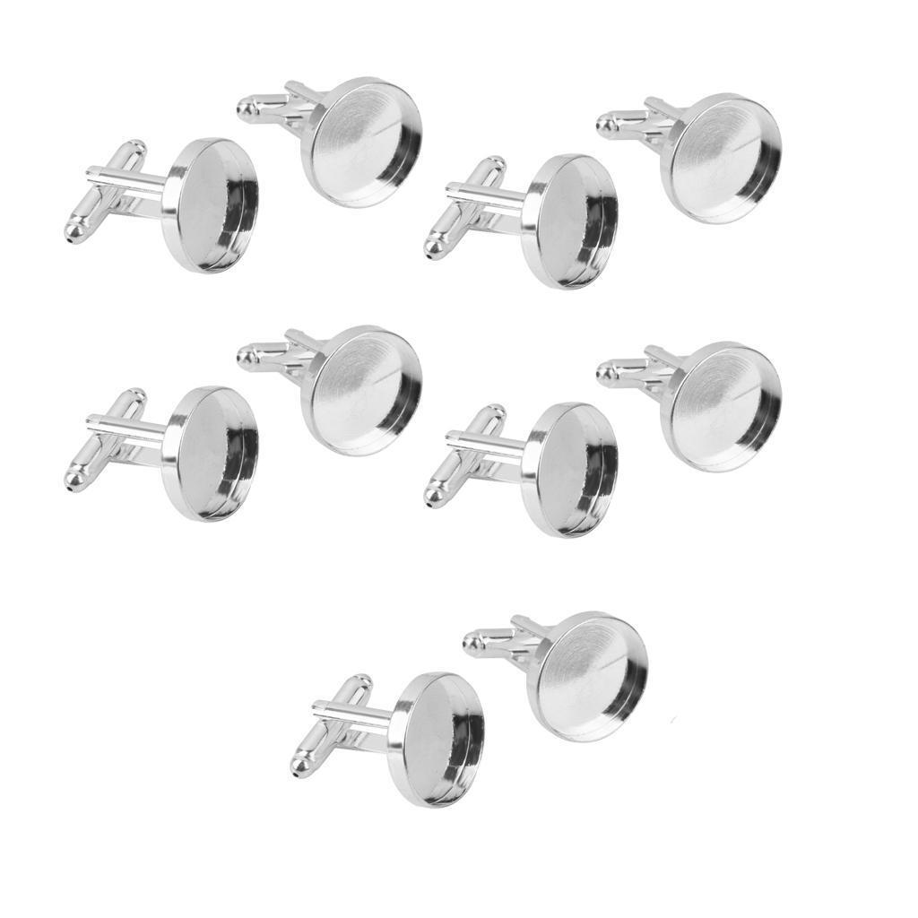 10Pcs Men Cufflinks Cabochons Tray Bezel, Cufflink Setting | eBay