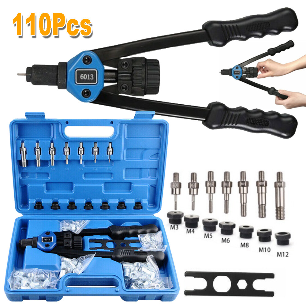 Heavy-Duty Long Arm Riveter Rivnut Gun Professional Nut Riveting Tool ...